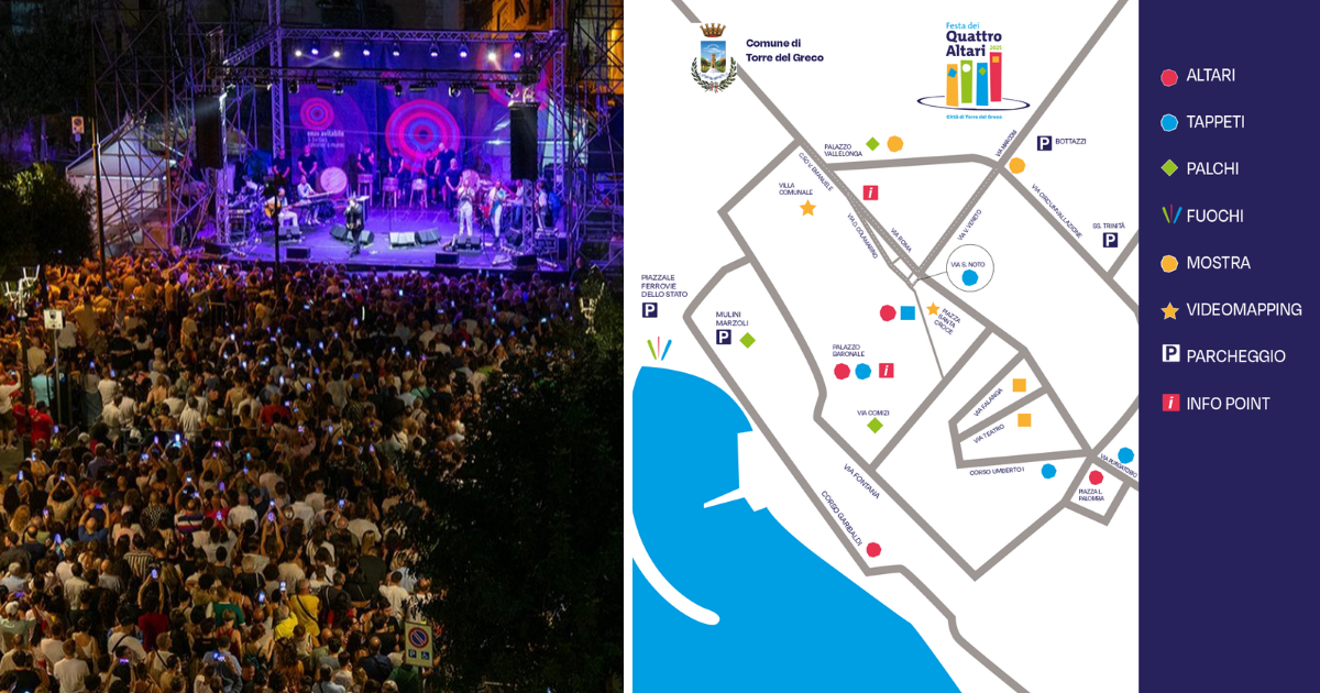 Festa dei Quattro Altari, tutte le info: come arrivare a Torre, dove ...